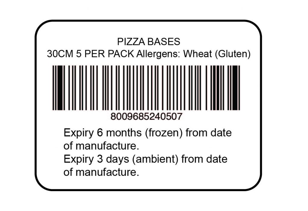 Barcode PIZZA BASES – Smartfarming